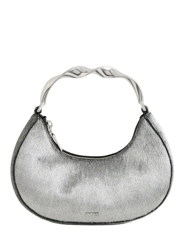 Simkhai Nixi Calf Hair Twist Handle Bag - Sterling
