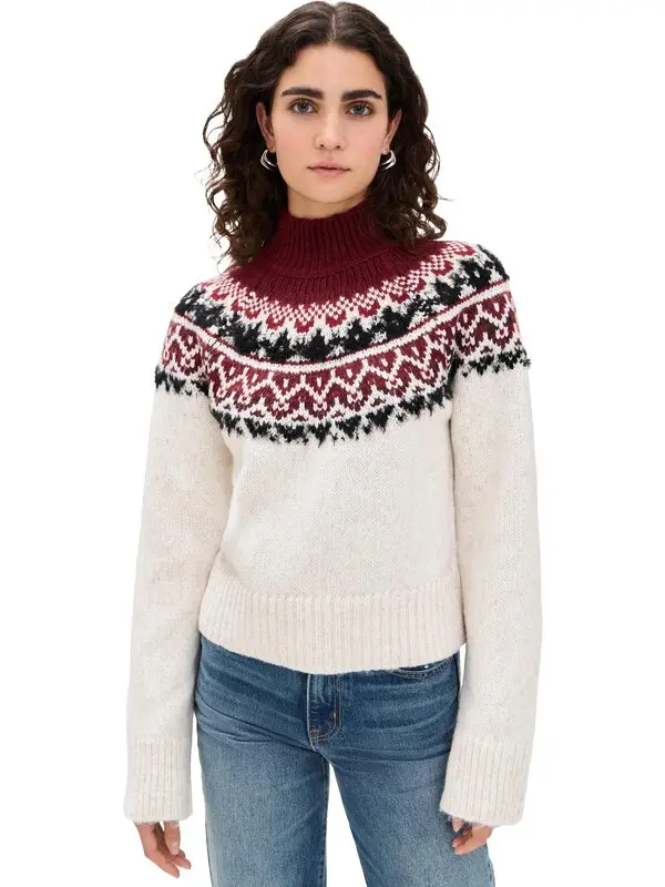 Joe's Jeans The Celeste Fair Isle Sweater - Syrah Multi Fair Isle