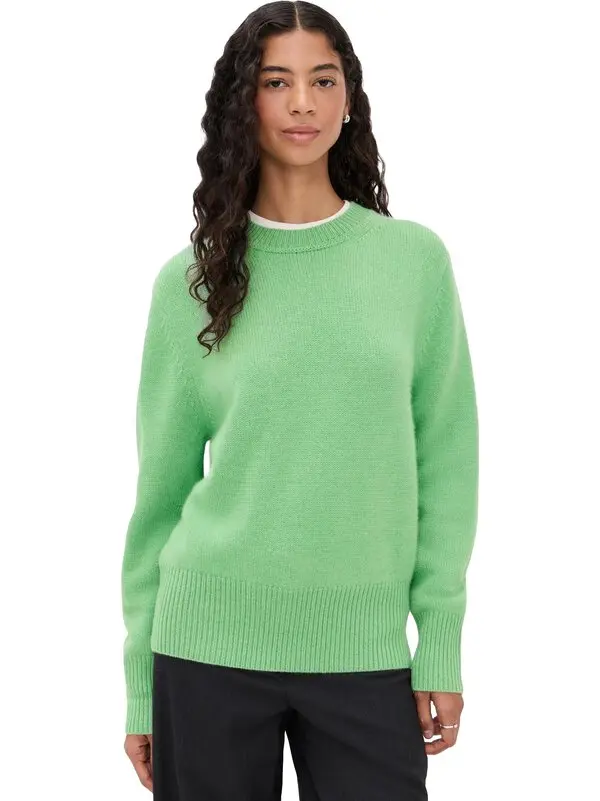 Renggli Oversized Cashmere Crewneck Sweater - Jade