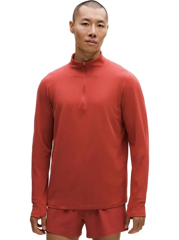 Lululemon Rulu Fleece Half-zip Long-sleeve Shirt - Dare Devil