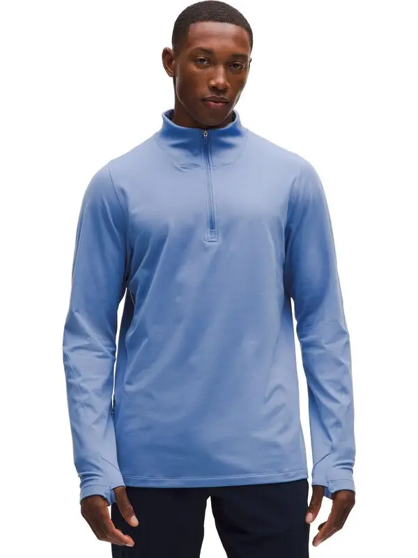 Lululemon Rulu Fleece Half-zip Long-sleeve Shirt - Prep Blue