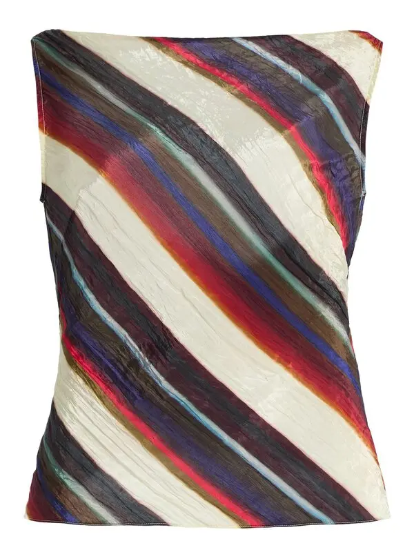 Christopher John Rogers Morris Striped Sheer Top - Multi