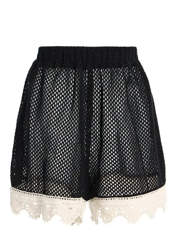 Sea Kendall Crochet Shorts - Black