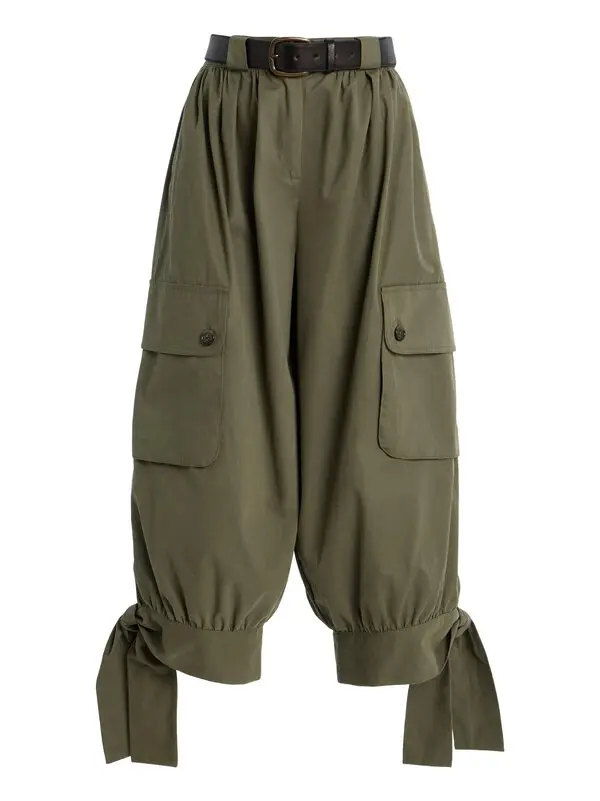 Sea Arianna Belted Capri Cargo Pants - Green