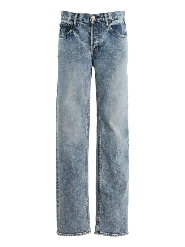 Moussy Vintage Wellesley Stretch Low-rise Straight-leg Jeans - Light Wash