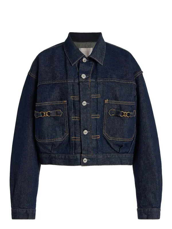 Citizens Of Humanity Alma Denim Jacket With Horsebit Detail - Dark Wash