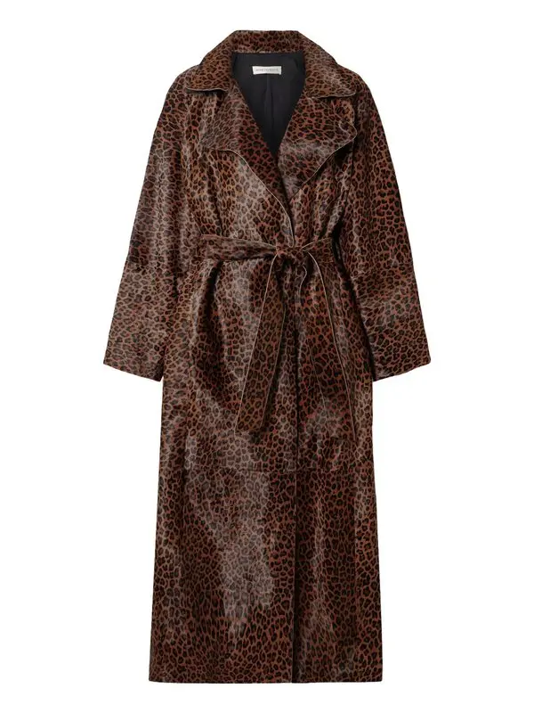 Nour Hammour Althea Leopard-print Coat - Animal Print