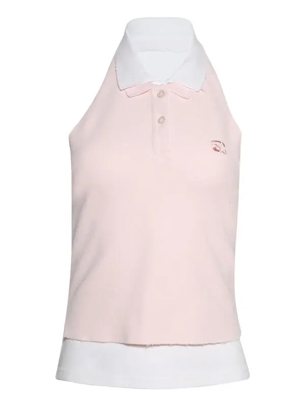 Alexander Wang Layered Polo Halter Top - Pink