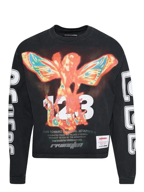 RIVINGTON ROI REBIS In Times Like These Cva Long Sleeve Tee Mechanic Black And Orange - Multi