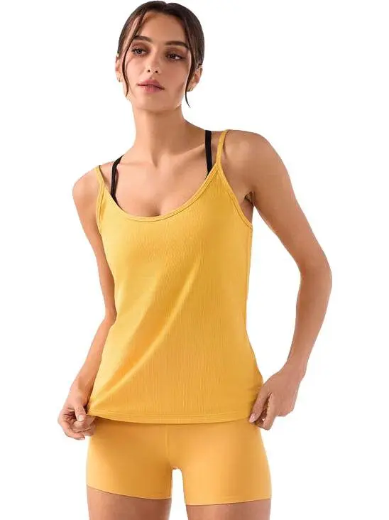 TAVI Pace Rib Tank - Apricot