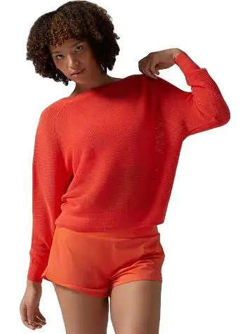 TAVI West Coast Rayon Blend Sweater - Hot Coral