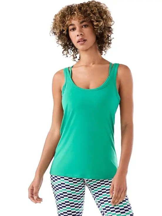 TAVI Fitted Swoop Tank - Spring Green
