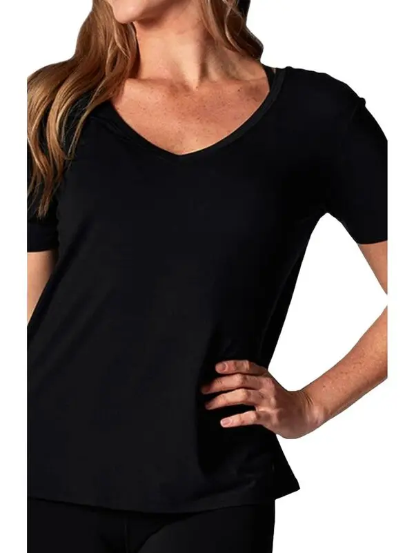 TAVI Everyday V-neck Tee - Ebony
