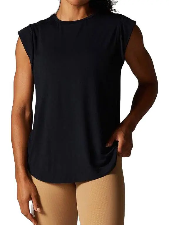 TAVI Cap-sleeve Muscle Tee - Ebony
