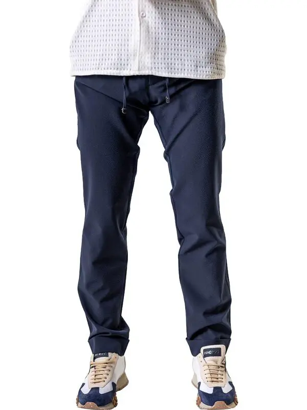 MACEOO Everyday Ebony Slim Fit Trousers - Space Blue