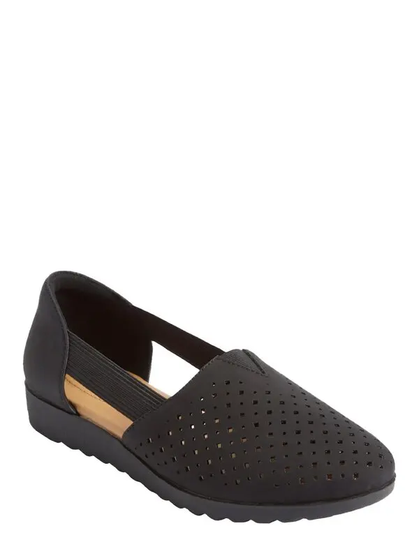 COMFORTVIEW The Zoe Slip-on Flat - Black