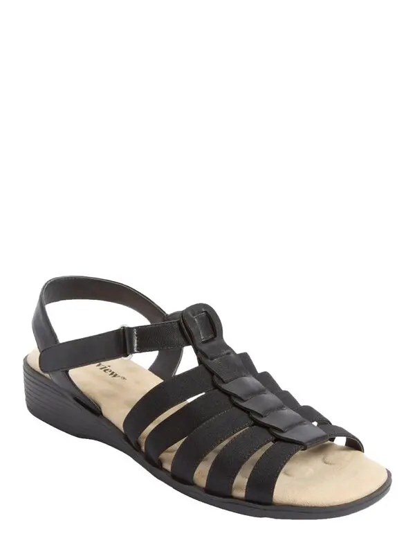 COMFORTVIEW The Dorian Fisherman Sandal - Black