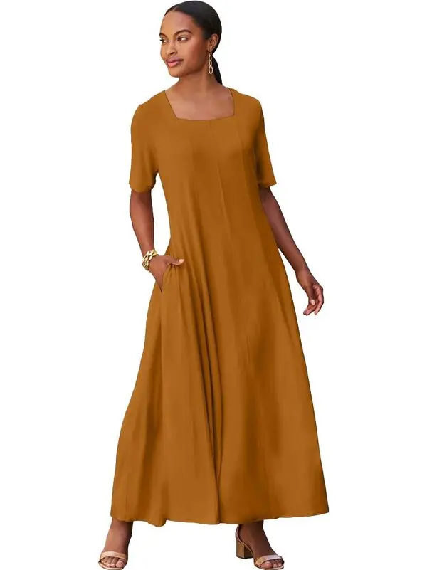 JESSICA LONDON Square Neck Maxi Dress - Clove