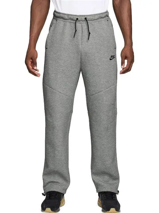 Nike Tech Fleece Open Hem Sweatpants - Dk Grey Heather/black