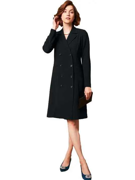 JESSICA LONDON Double-breasted Jacket Dress - Black