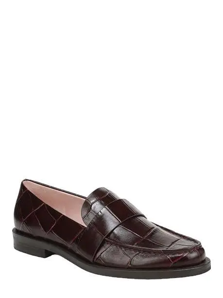 FAVORITE DAUGHTER Lola Loafer - Deep Bordeaux Croc