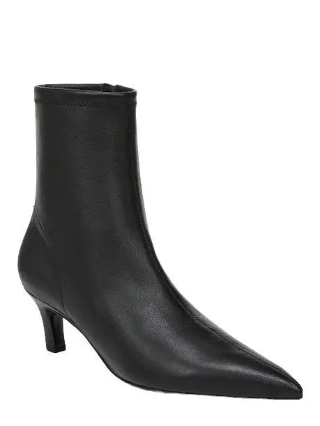 FAVORITE DAUGHTER Sasha Pointy-toe Bootie - Black Stretch Nappa Leather