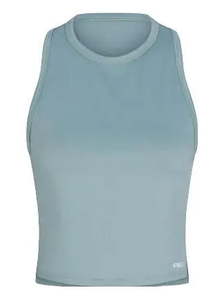 PB5STAR Cropped Racerback Tank Top - Arctic