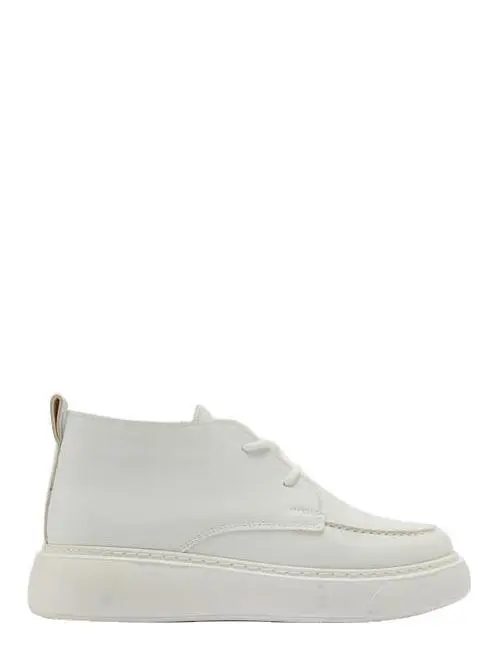 PROLOGUE SHOES Valve Ankle Boot - White Faux Leather