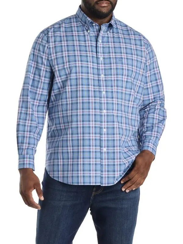 Brooks Brothers Big & Tall Multi Plaid Friday Sport Shirt - Blue Multi