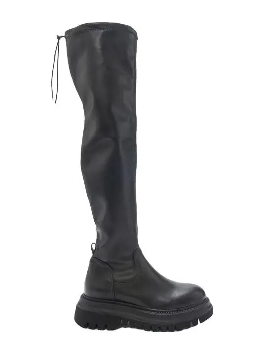 PROLOGUE SHOES Chip Knee-high Boots - Black Faux Leather