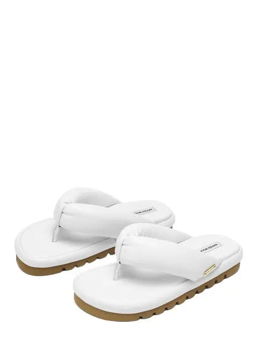 NAKED WOLFE Hilary Leather Sandal - White