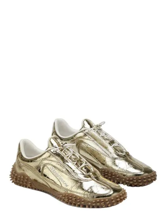 NAKED WOLFE Island Pony Hair Sneakers - Gold