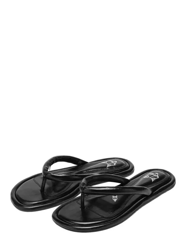 NAKED WOLFE Grenada Leather Sandal - Black