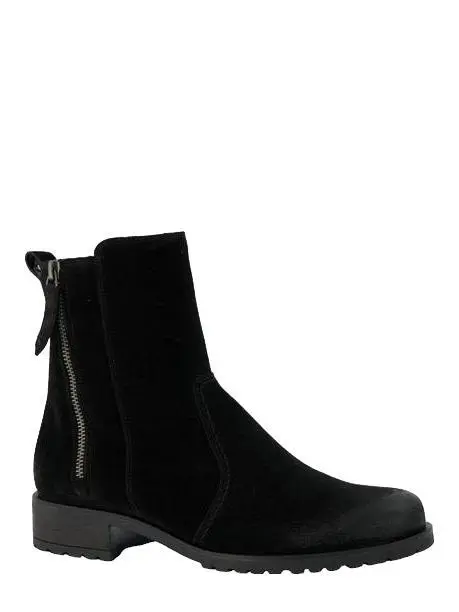 Paul Green Cheyenne Faux Fur Lined Bootie - Black Soft Suede
