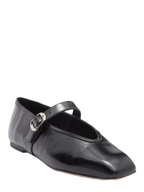 TONY BIANCO Bobbi Mary Jane Flat - Black Crinkle