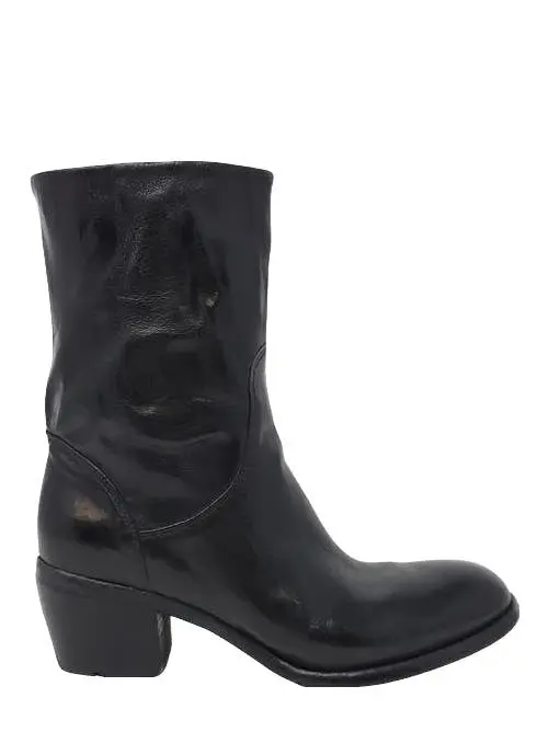 MADISON MAISON Leather Mid-calf Boots - Black