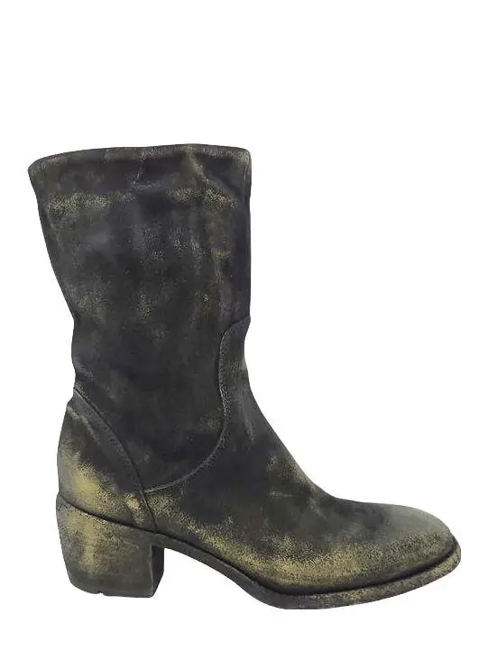 MADISON MAISON Leather Mid-calf Boots - Gold