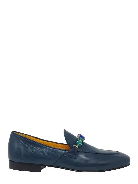 MADISON MAISON Flat Jewel Loafer - Blue
