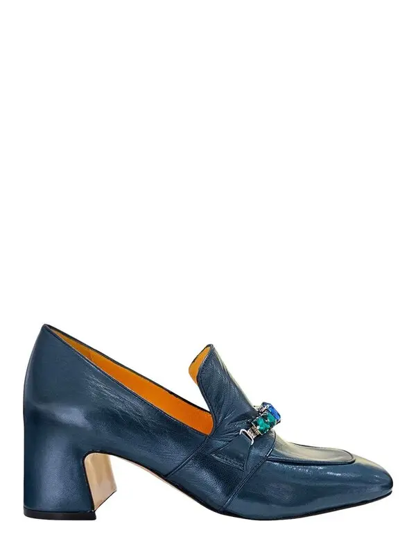 MADISON MAISON Heel Jewel Loafer - Navy
