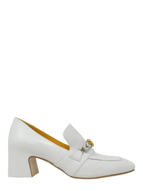 MADISON MAISON Heel Jewel Loafer - White