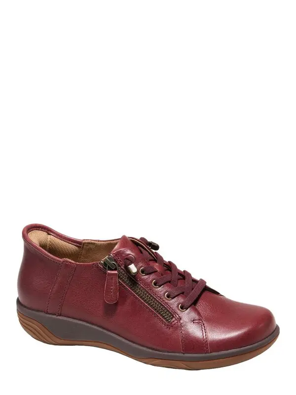 HALSA FOOTWEAR Alma Leather Sneakers - Dark Cherry