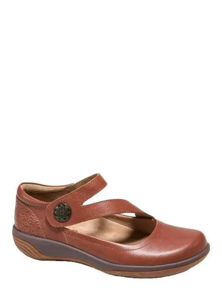 HALSA FOOTWEAR Ava Leather Flat - Cognac