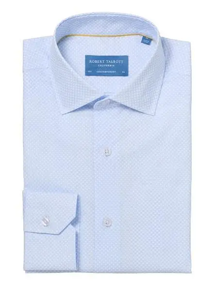 Robert Talbott Reynolds Contemporary Circle Print Shirt - Light Blue