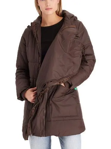 MODERN ETERNITY Gianna 3-in-1 Maternity Hybrid Puffer Jacket - Dark Chocolate