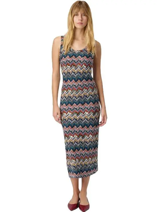 Missoni Long Floral Lace Raschel Slip Dress - Multicoloured