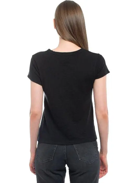 WILT CLOTHING V-neck Short Sleeve Baby Tee - Peacoat