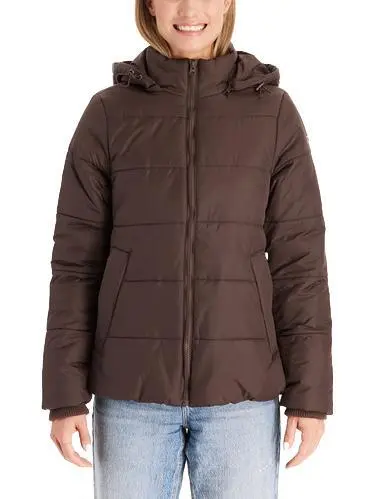 MODERN ETERNITY Leia 3-in-1 Bomber Maternity Puffer Jacket - Dark Chocolate