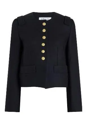 CALLAS MILANO Aubrey Cropped Jacket - Navy