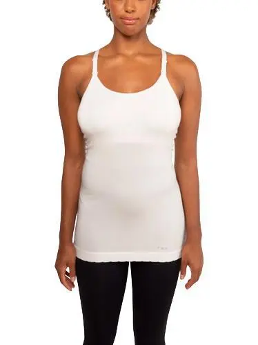 MODERN ETERNITY Ava Maternity And Nursing Racer-back Tank - Eggshell