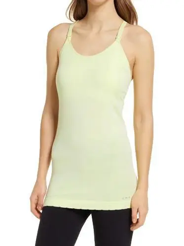 MODERN ETERNITY Ava Maternity And Nursing Racer-back Tank - Lemon Lime